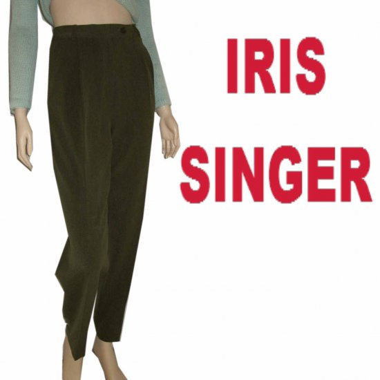 IRIS SINGER Collection - Loden Khaki Executive Pants * Retail $194 - size 4