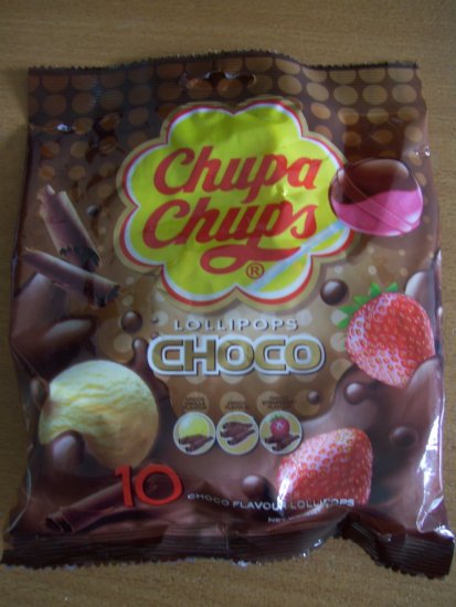 Chupa Chups Lollipops 3 Choco Flavoured Candy 100pcs (10 bag)