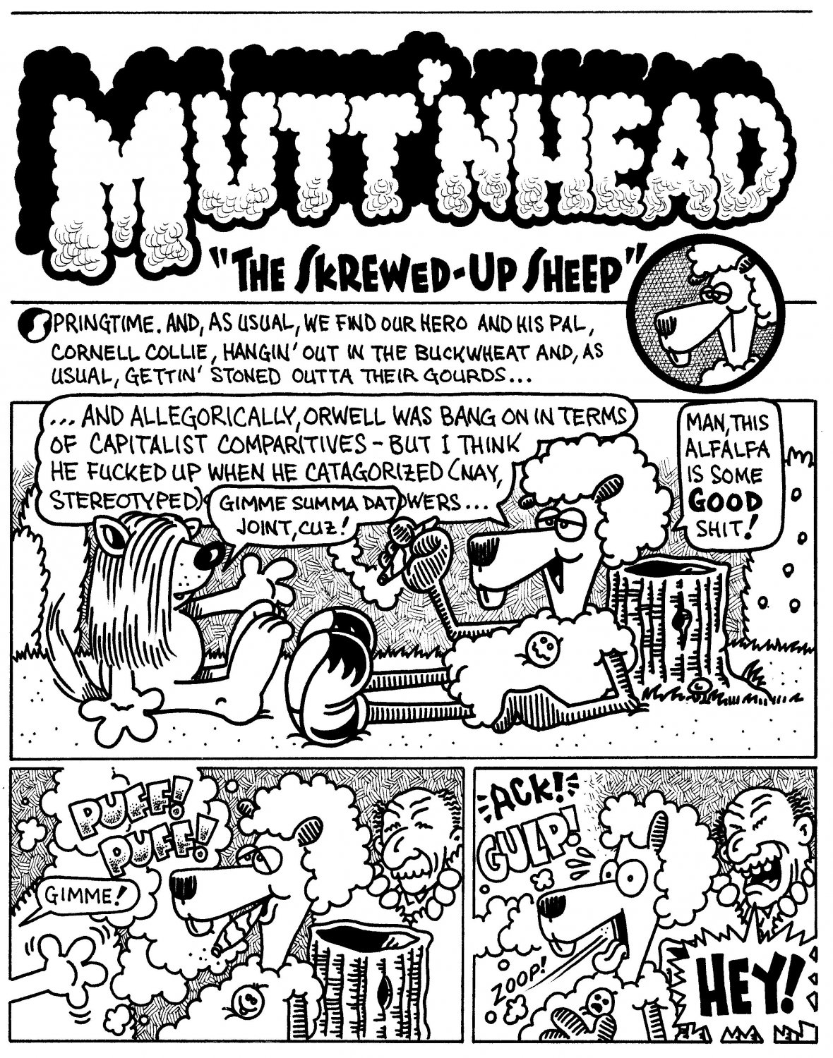 MUTT'NHEAD ORIGINAL TITLE PAGE - Dexter Cockburn