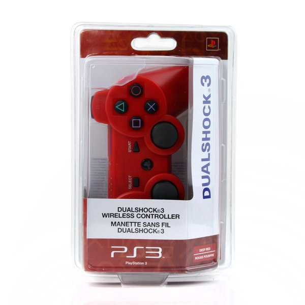 Red Dualshock 3 Wireless Bluetooth Game Controller for Sony PS3