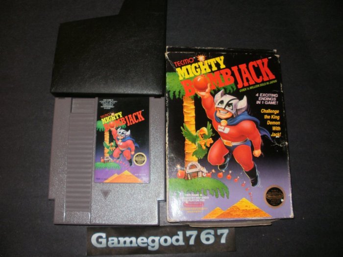 Mighty Bomb Jack - Nintendo NES - With Box & Cartridge Sleeve