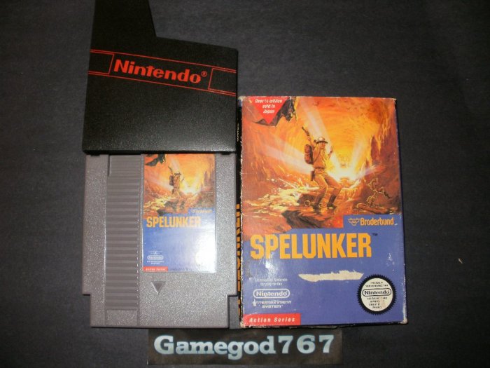 Spelunker - Nintendo NES - With Box & Cartridge Sleeve