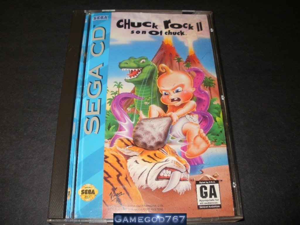 Chuck Rock II 2 Son of Chuck - Sega CD - Complete CIB