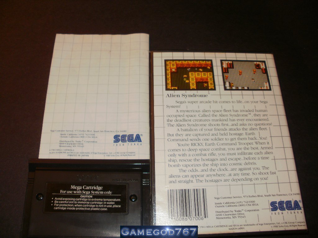 Alien Syndrome - Sega Master System - Complete CIB