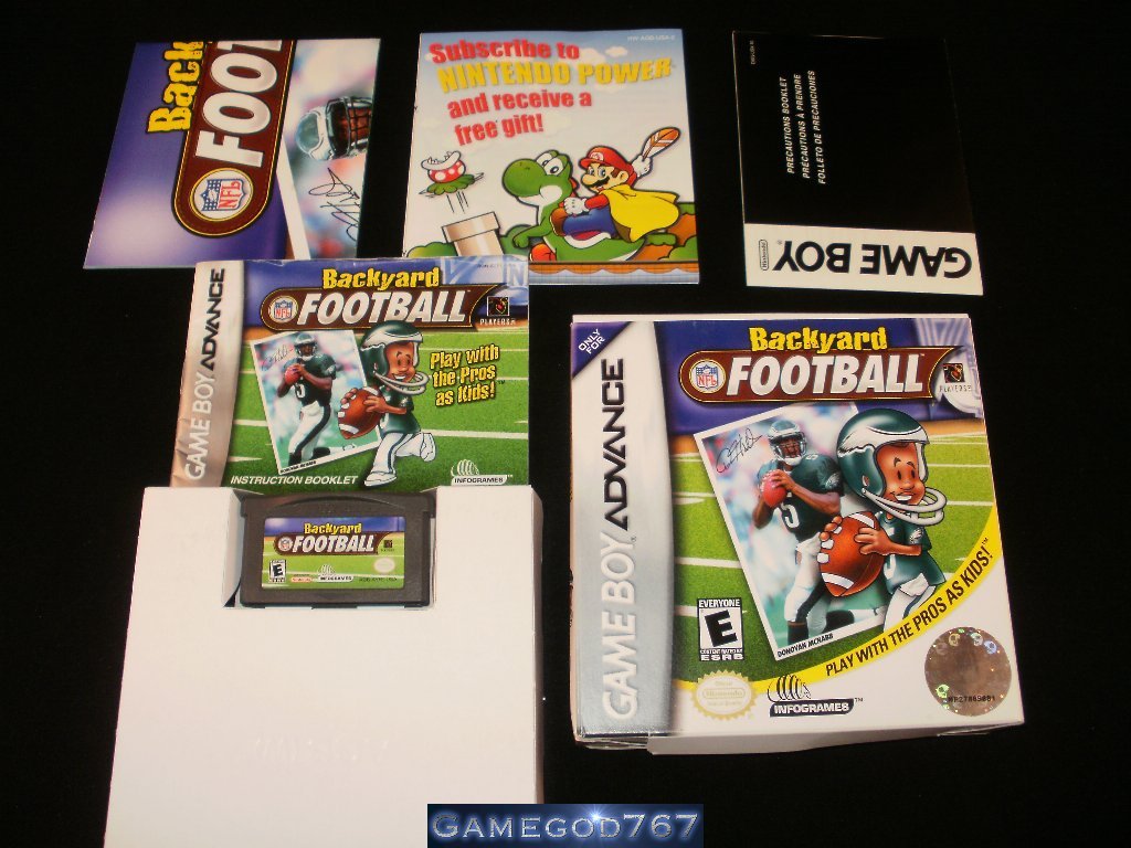 Backyard Football - Nintendo Game Boy Advance - Complete CIB