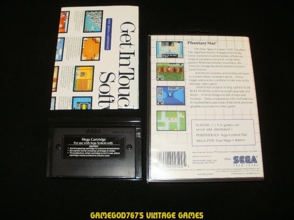 Phantasy Star - Sega Master System - Complete CIB - Rare