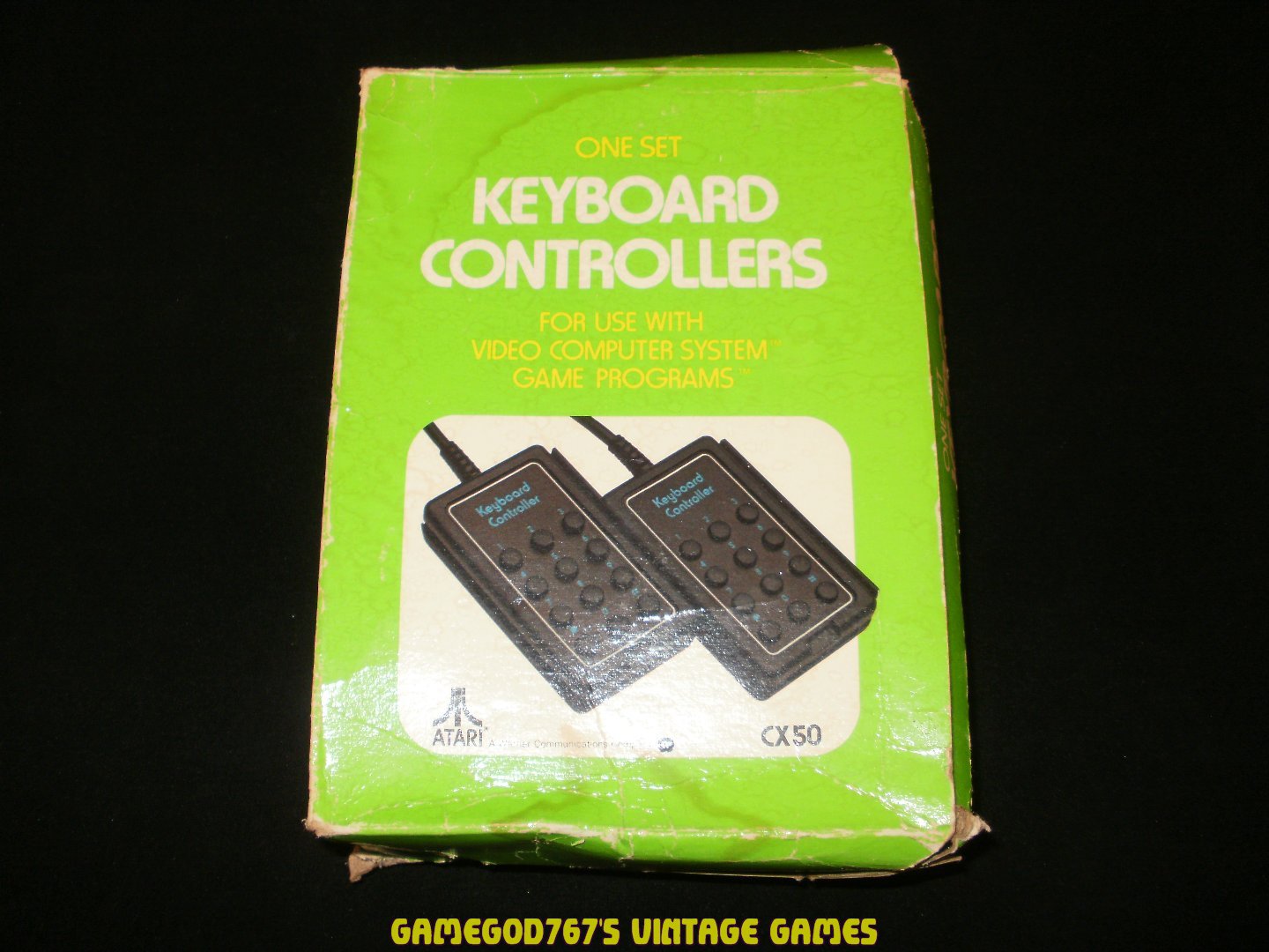 Keyboard Controllers - Atari 2600 - With Box & Basic Programming Overlays