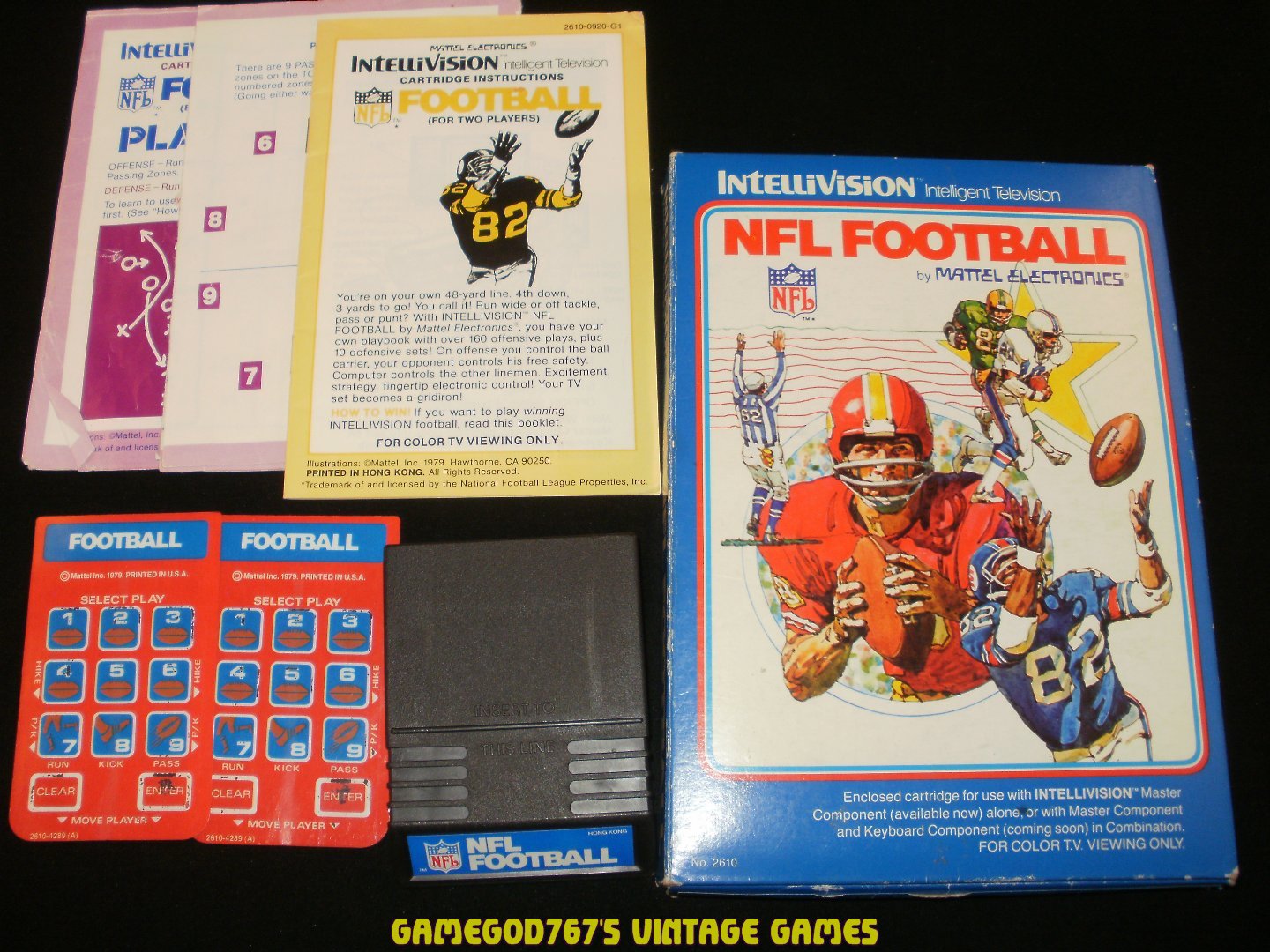NFL Football - Mattel Intellivision - Complete