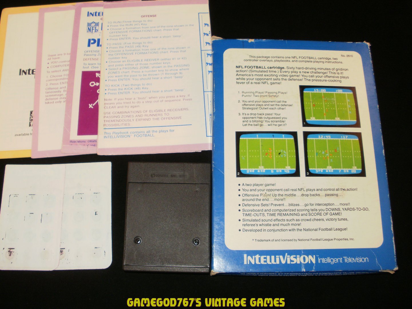 NFL Football - Mattel Intellivision - Complete