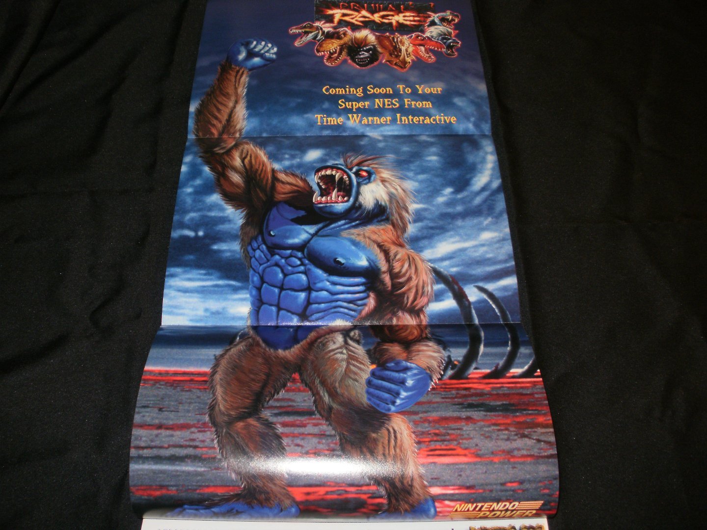 Primal Rage Poster - Nintendo Power June, 1995 - Never Used