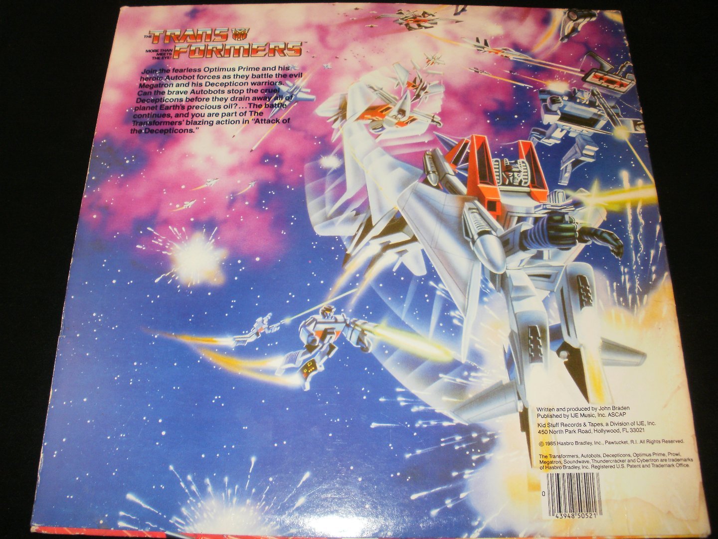 Transformers Attack of the Decepticons - LP Record - Kid Stuff Records 1985