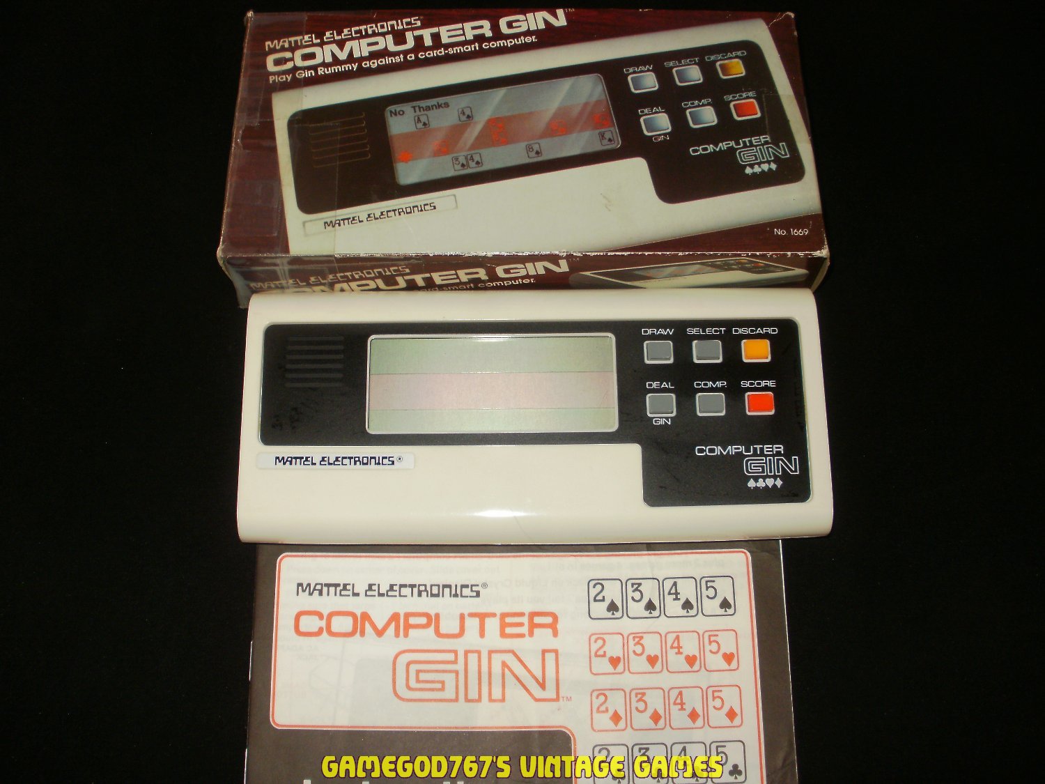 Computer Gin - Vintage Handheld - Mattel 1979 - Complete CIB