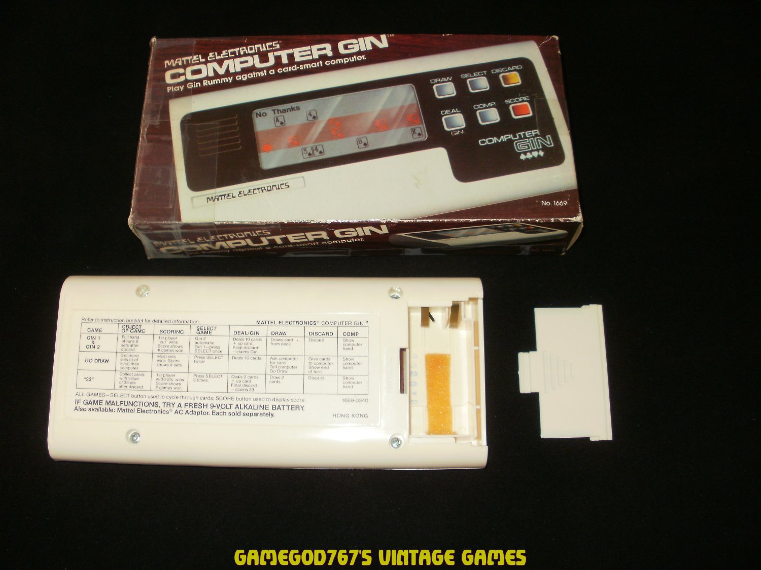 Computer Gin - Vintage Handheld - Mattel 1979 - Complete CIB