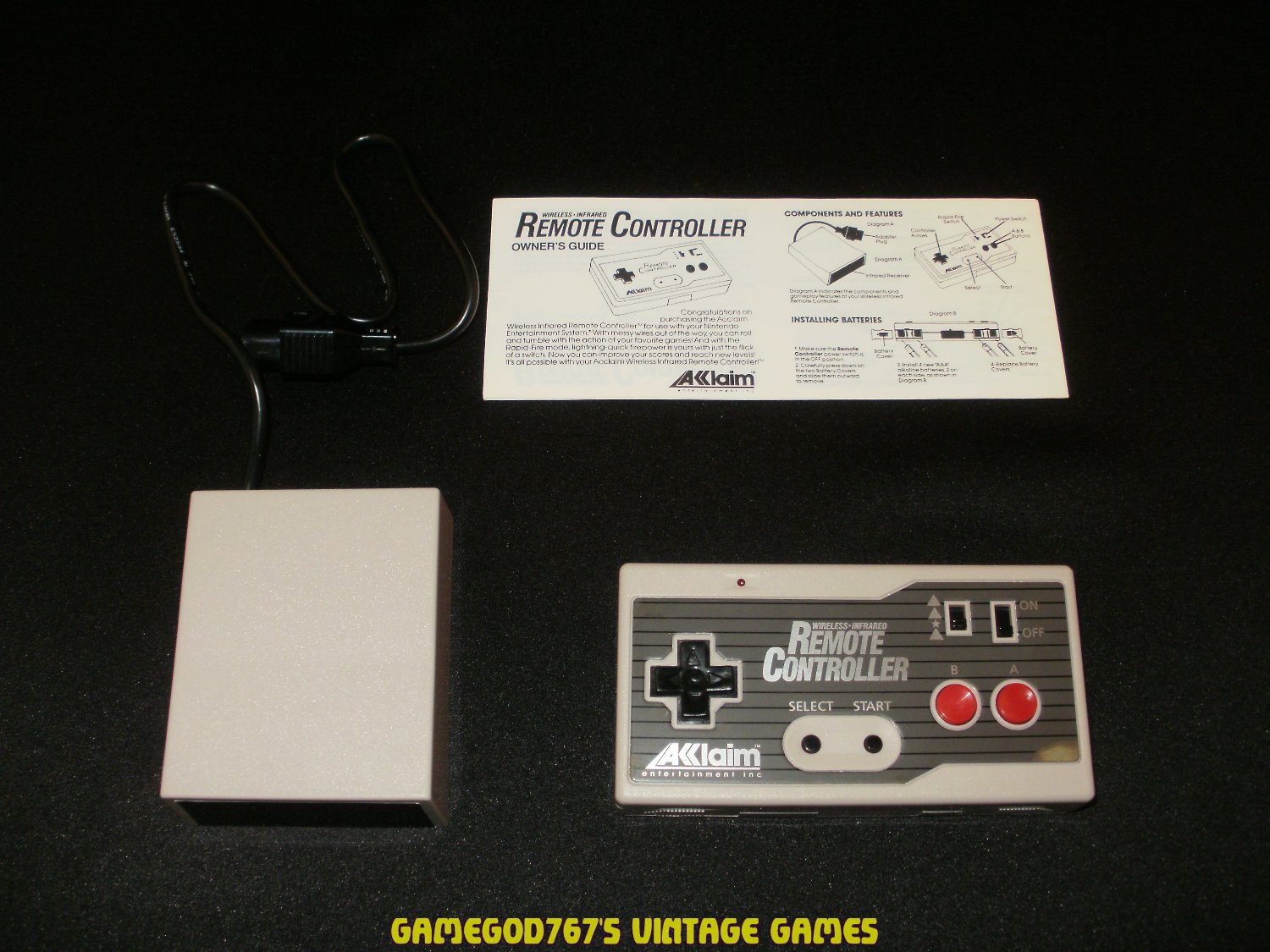 Acclaim Wireless Infrared Remote Controller - Nintendo NES - Complete CIB