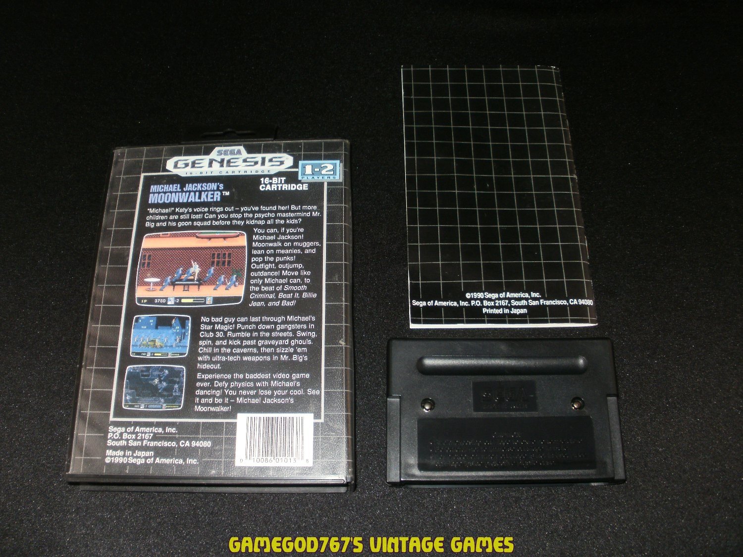 Michael Jackson's Moonwalker - Sega Genesis - Complete CIB - Rare