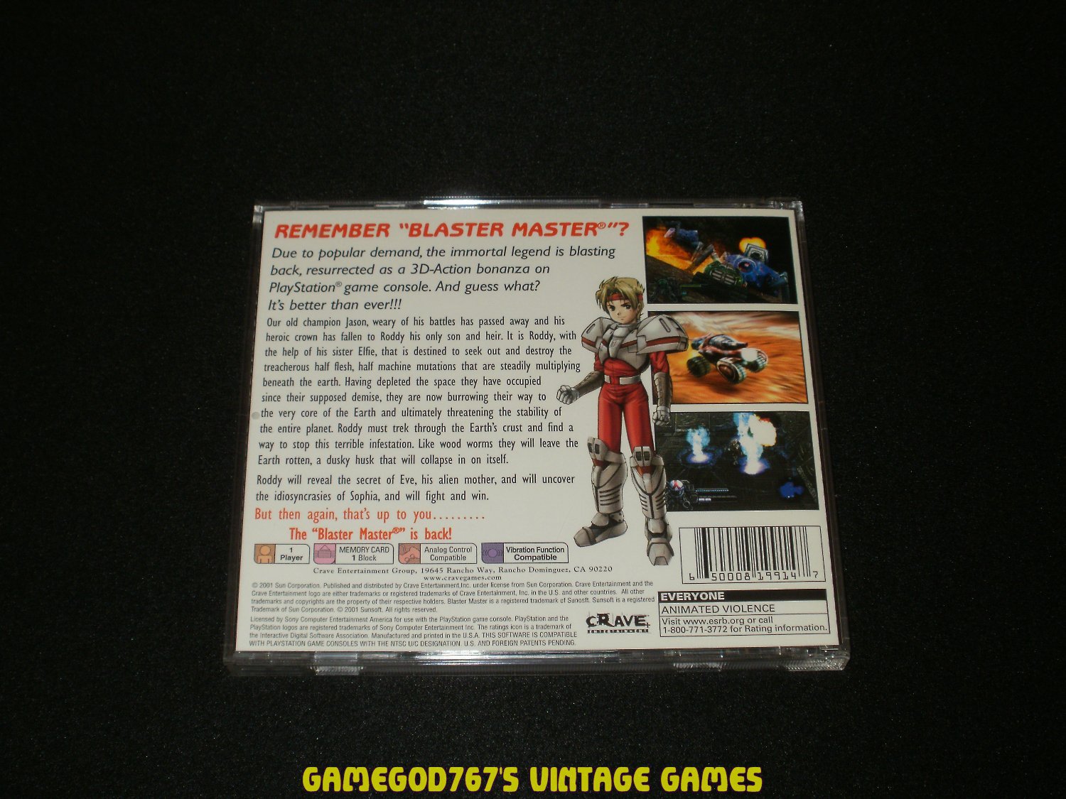 Blaster Master Blasting Again - Sony PS1 - Complete CIB