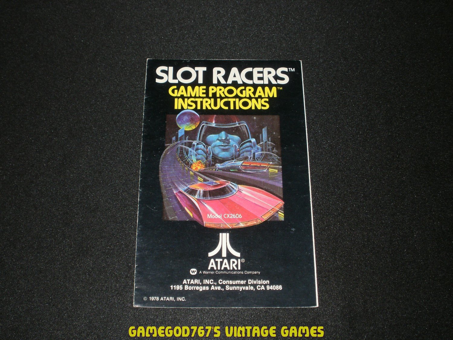 Slot Racers - Atari 2600 - 1978 Manual Only