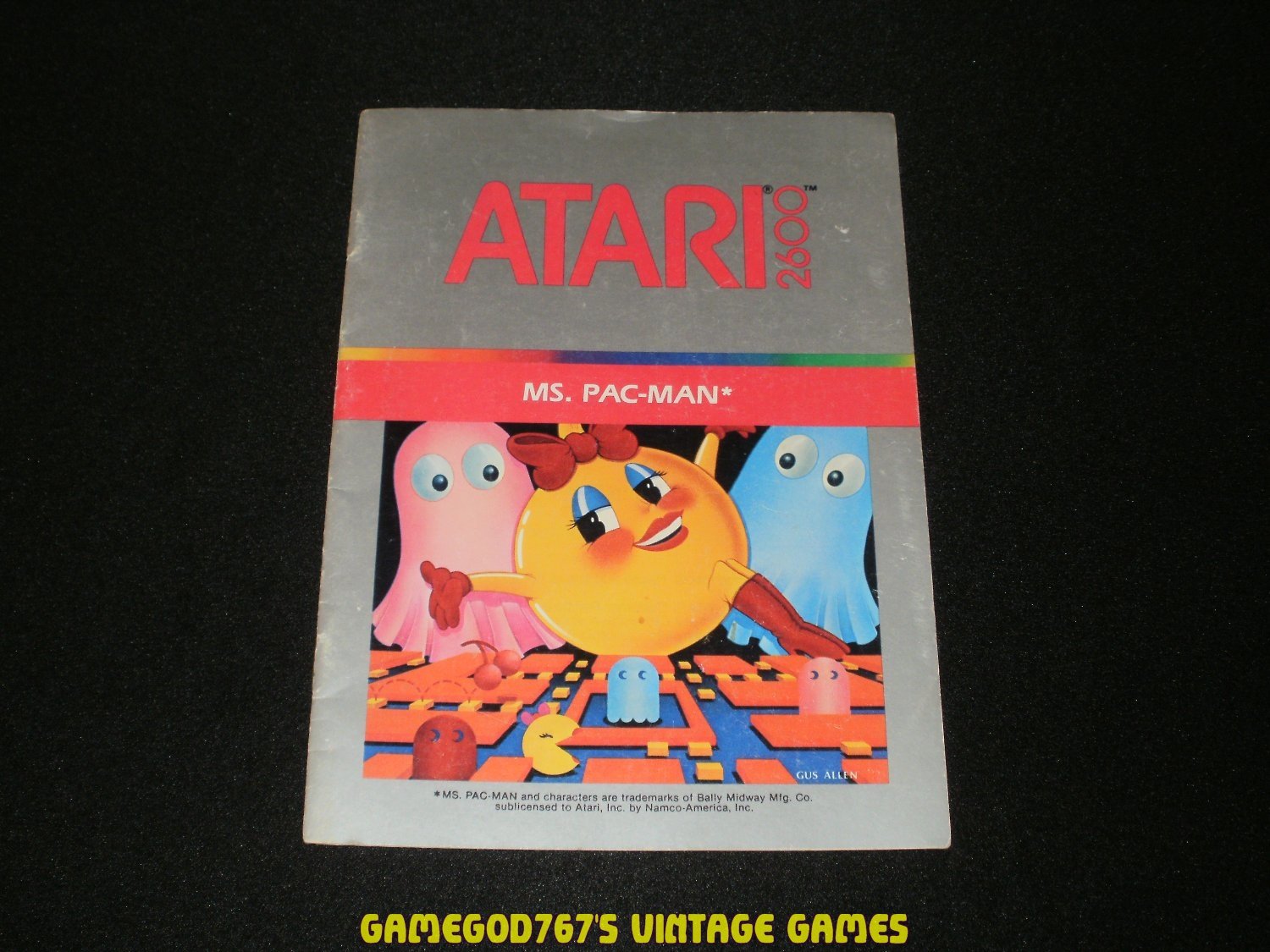 Ms Pac-Man - Atari 2600 - 1982 Manual Only