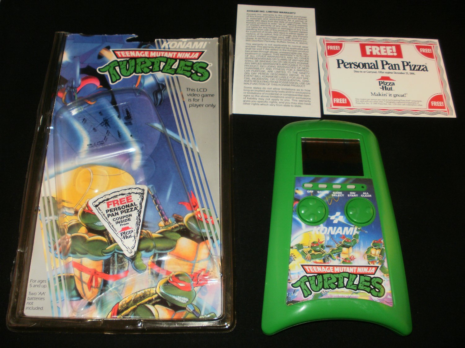 Teenage Mutant Ninja Turtles - Vintage Handheld - Konami 1989 ...