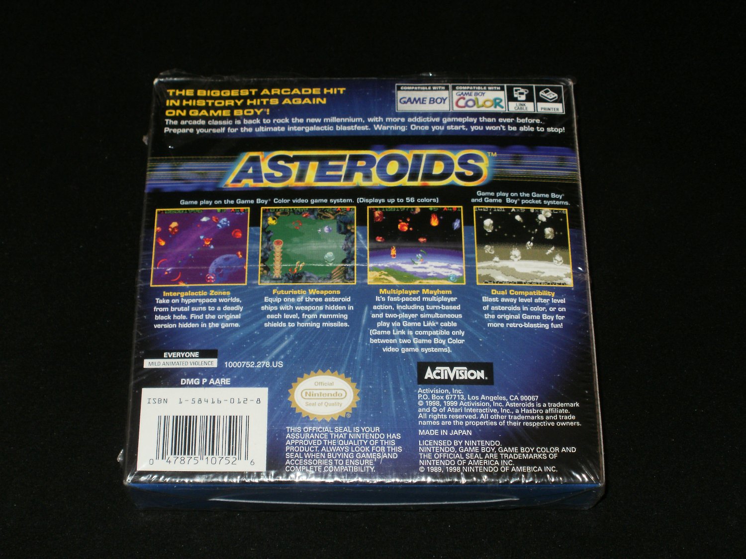Asteroids - Nintendo Gameboy Color - Brand New Factory Sealed