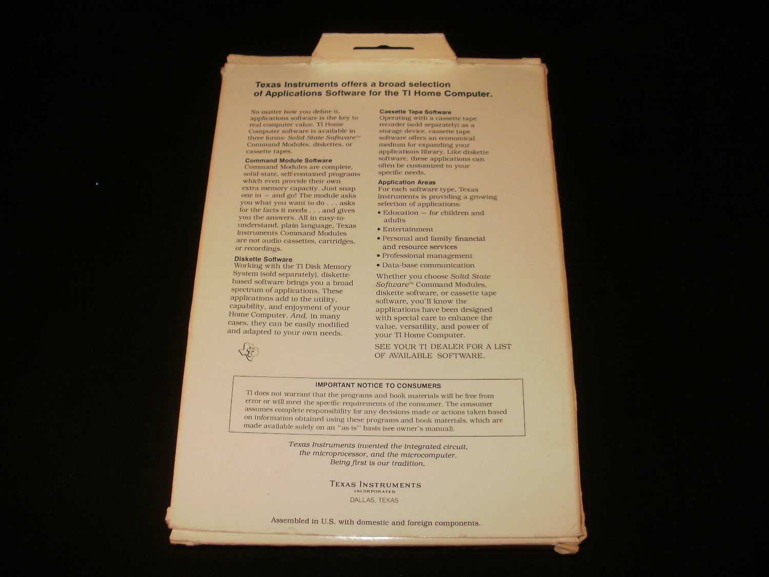 Munch Man - Texas Instruments TI-99 - Complete CIB