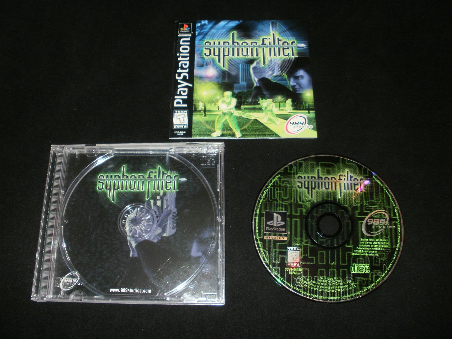 Syphon Filter - Sony PS1 - Complete CIB - Black Label 1999 Release