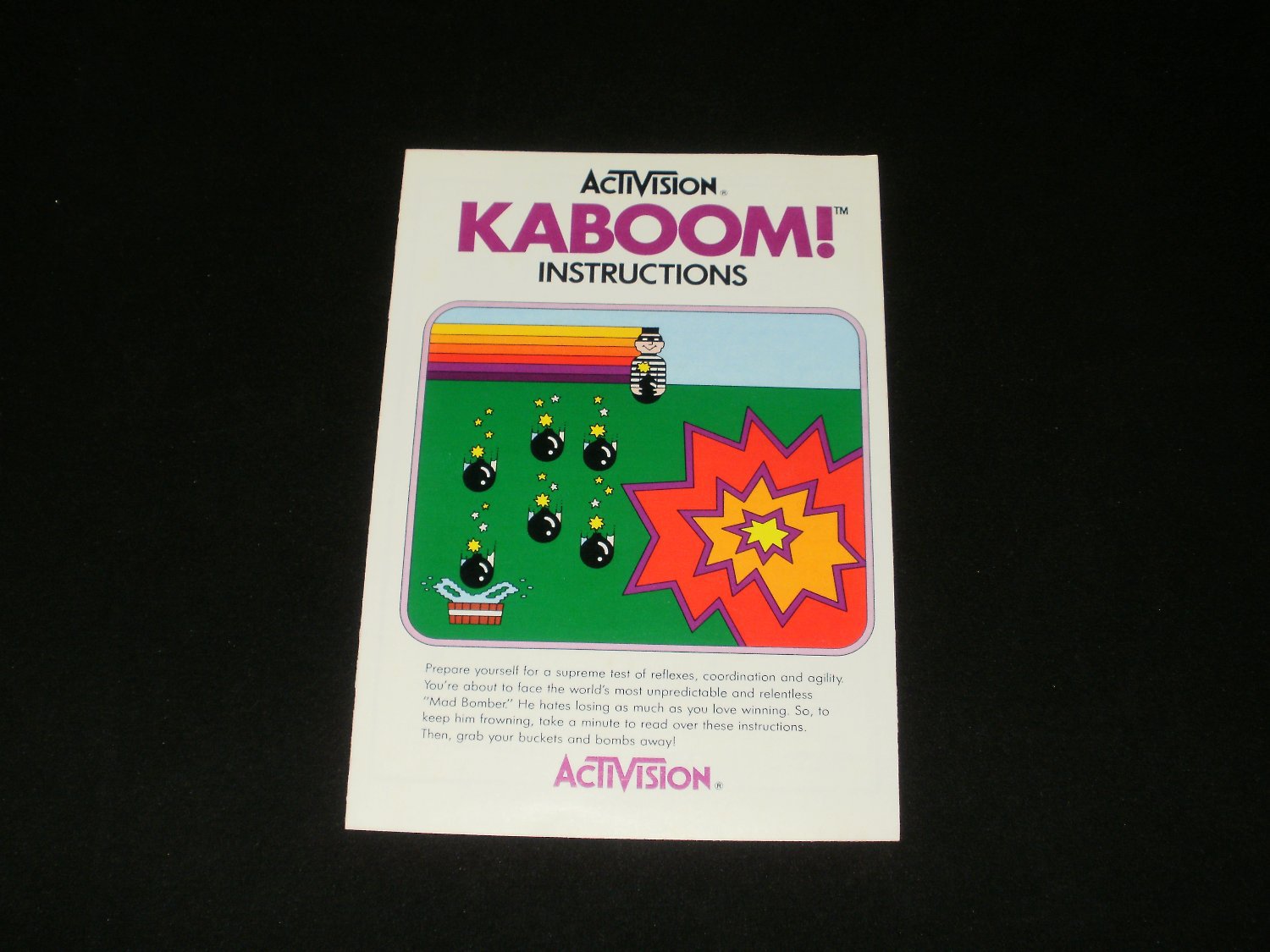 Kaboom - Atari 2600 - 1981 Manual Only