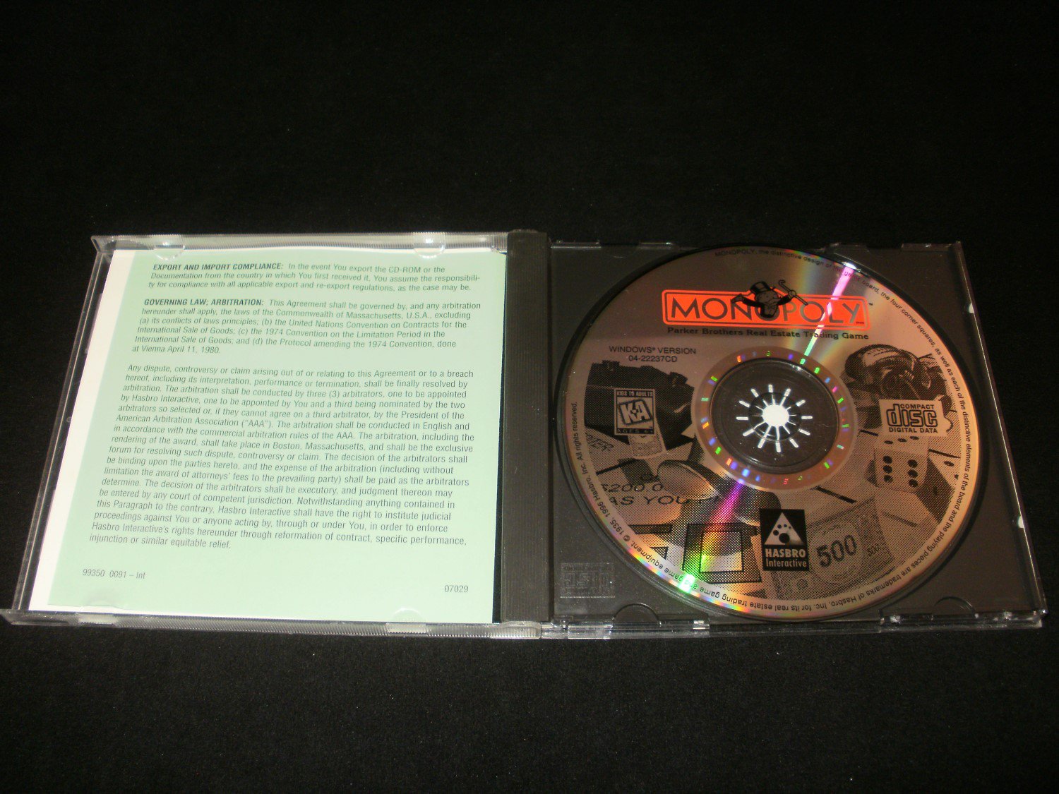 Monopoly - 1996 Hasbro Interactive - Windows PC - Complete