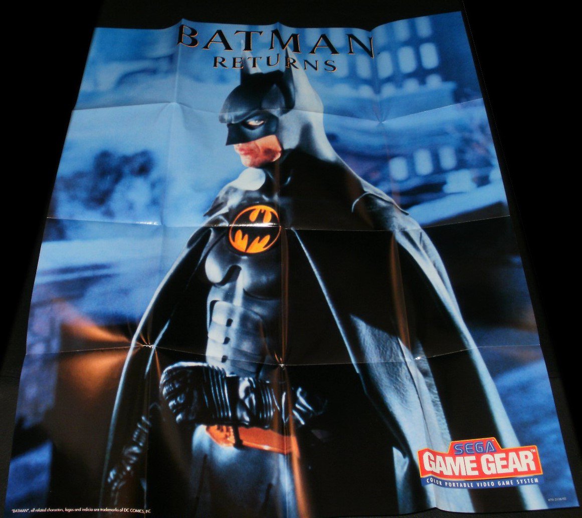 Batman Returns Poster - Sega Game Gear 1992 - Never Used