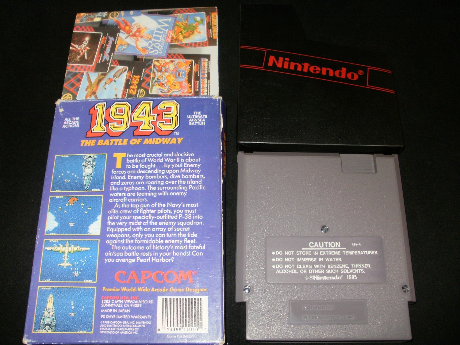 1943 - Nintendo NES - With Box & Poster - 1988 Round Seal Version