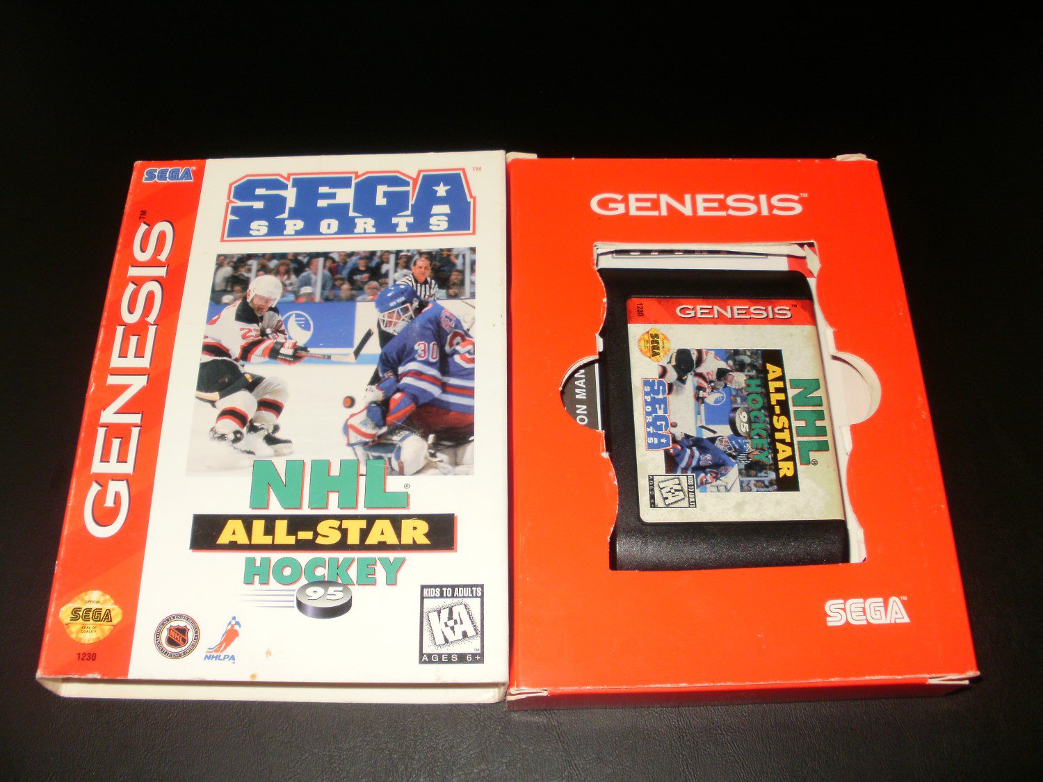 NHL All-Star Hockey 95 - Sega Genesis - Complete CIB