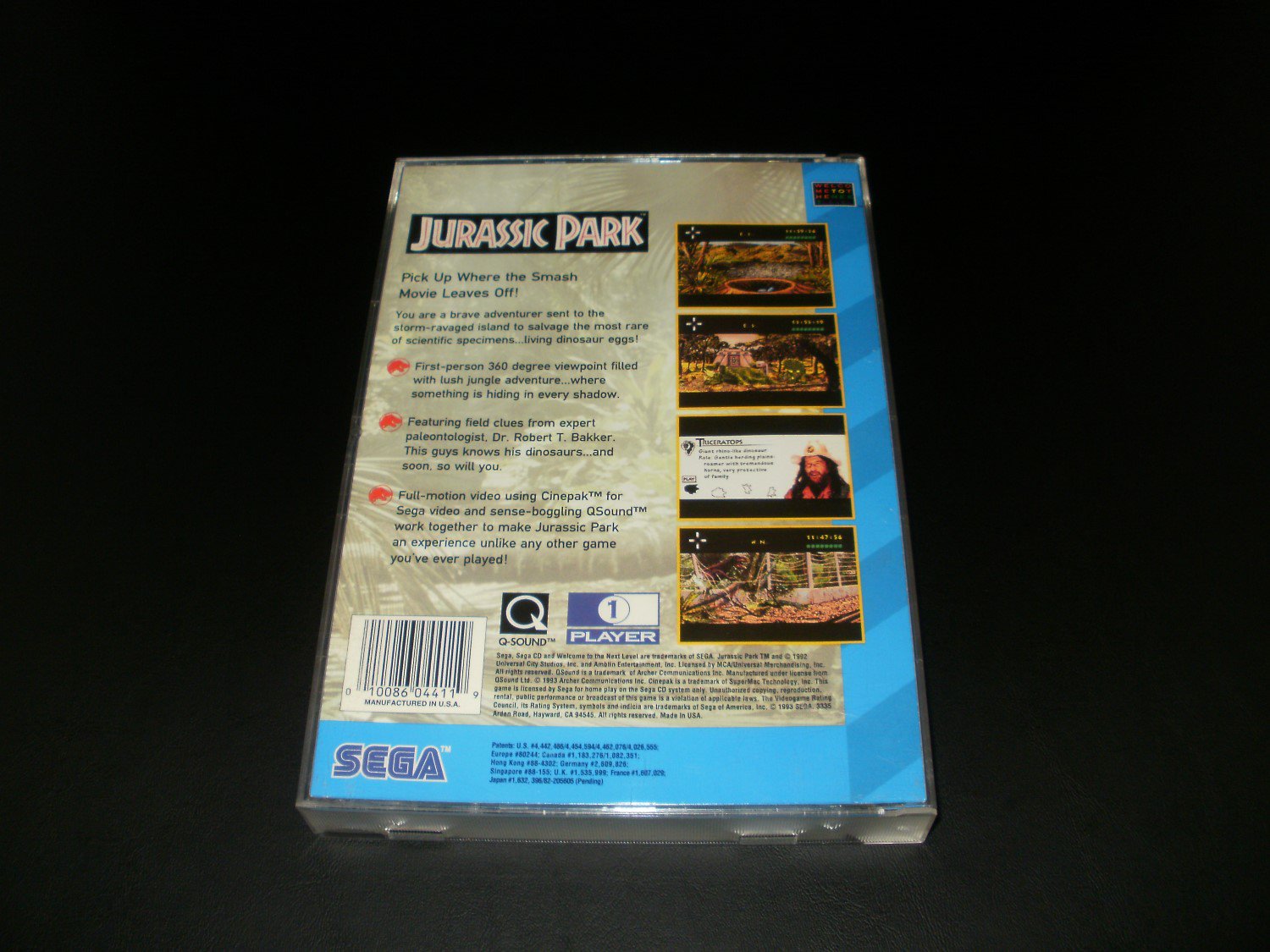 Jurassic Park Sega Cd Complete Cib