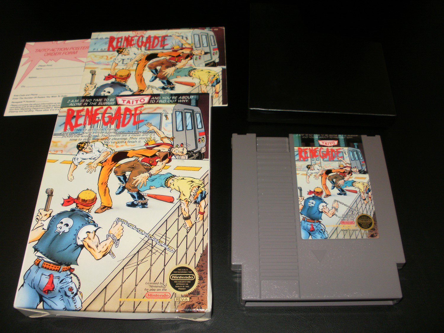Renegade - Nintendo NES - Complete CIB - Round Seal 1988 Version