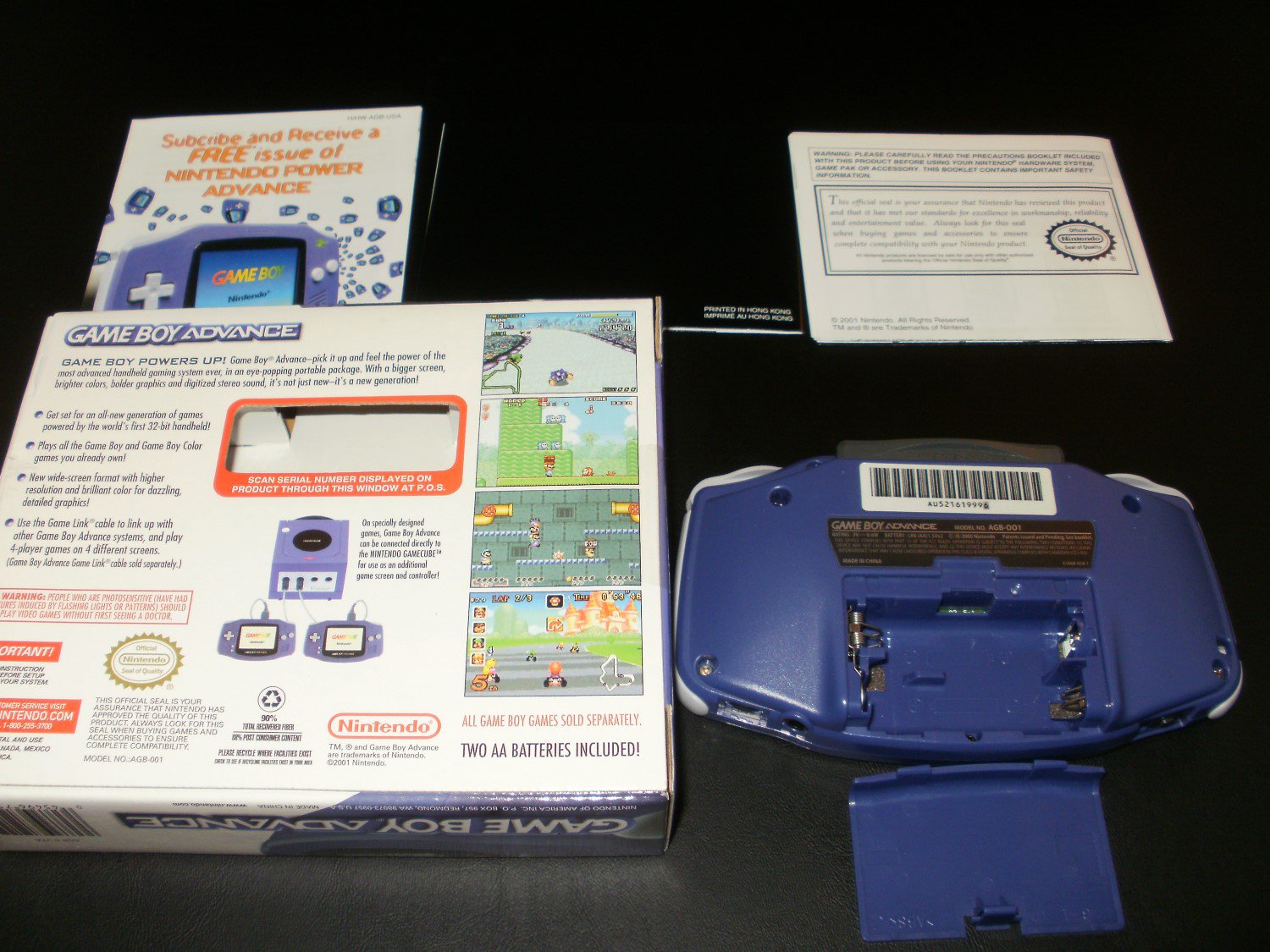Game Boy Advance - 2001 Nintendo Handheld - Complete CIB - Indigo