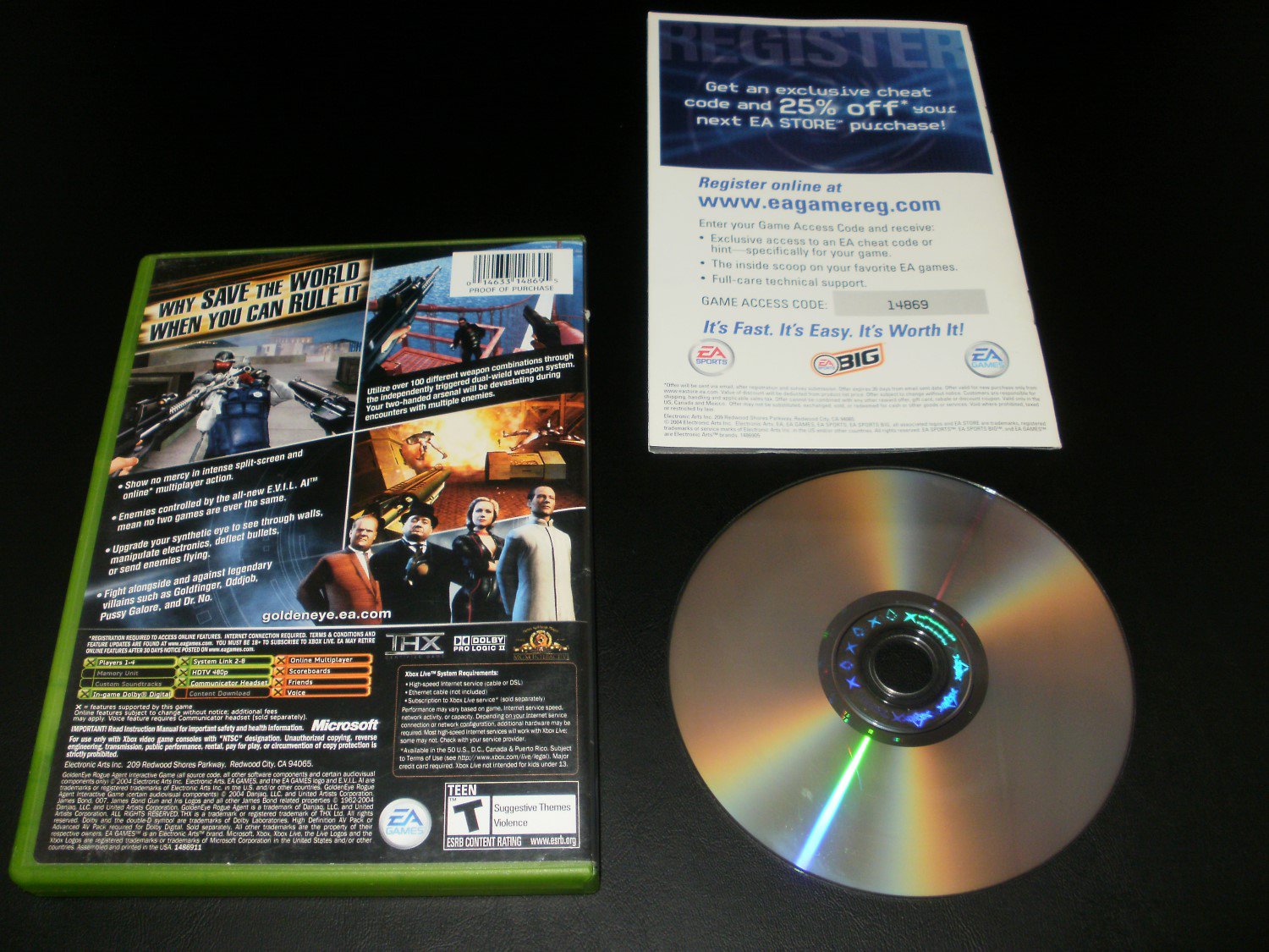 GoldenEye Rogue Agent - Xbox - Complete CIB
