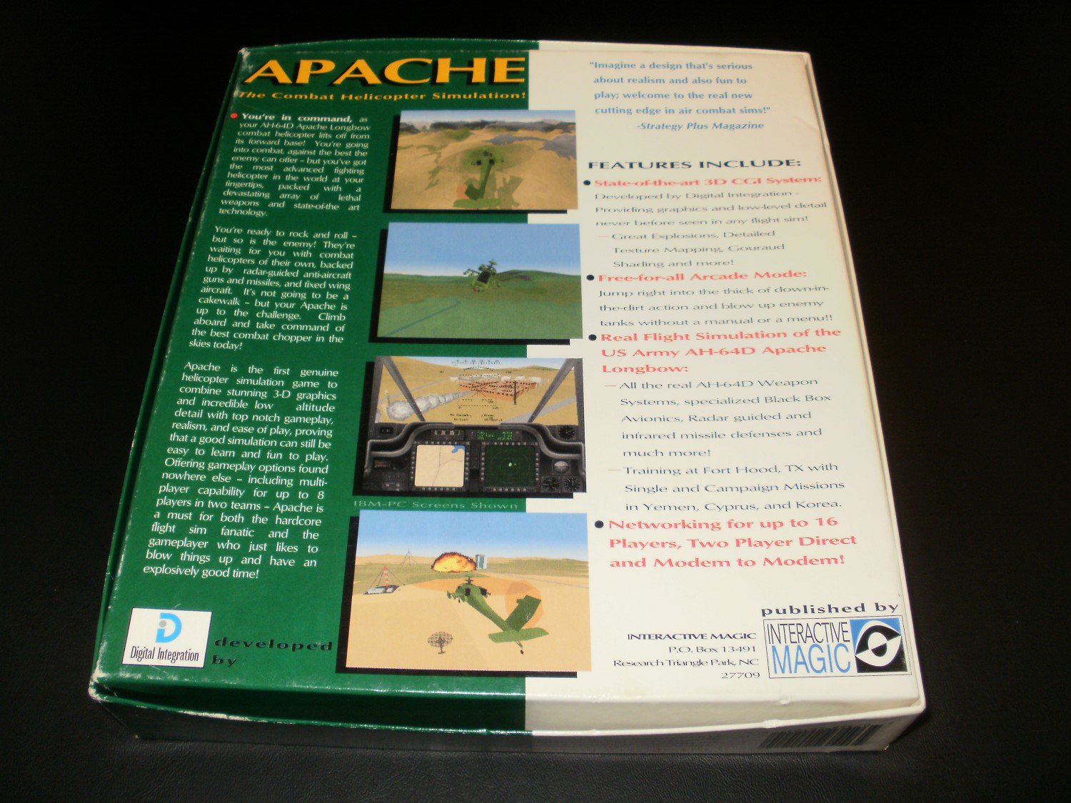 Apache - 1995 Interactive Magic - IBM PC - Complete CIB