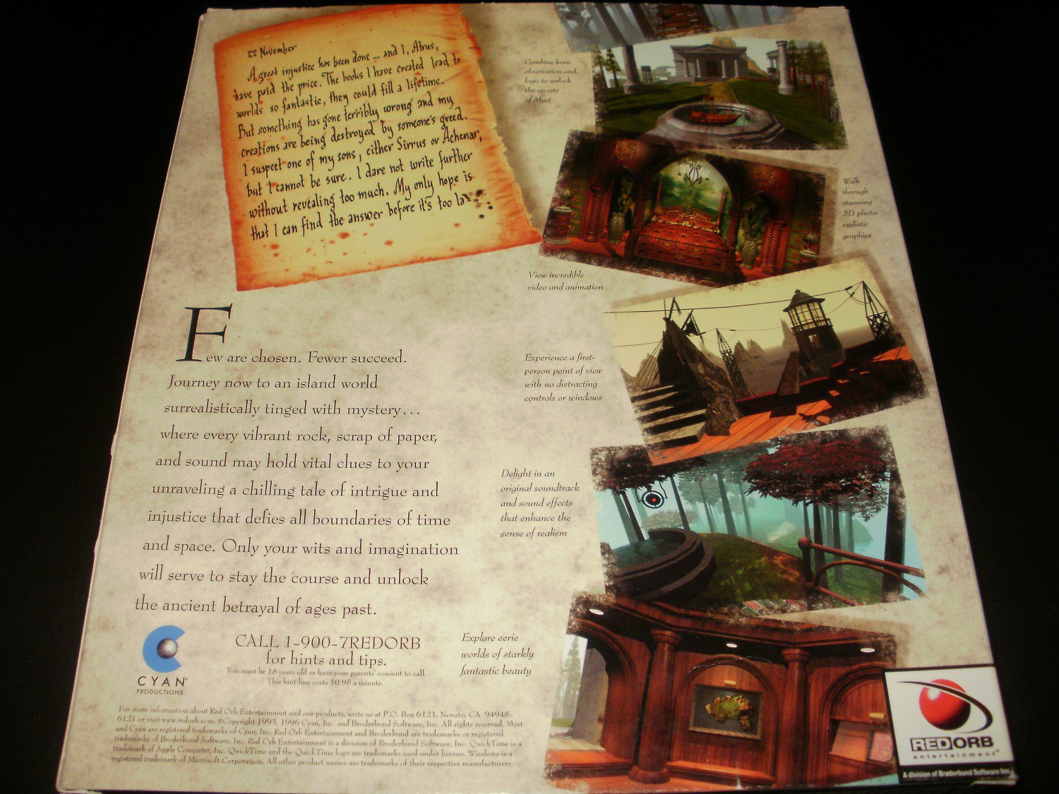 Myst - 1993 Broderbund - IBM PC - Complete CIB