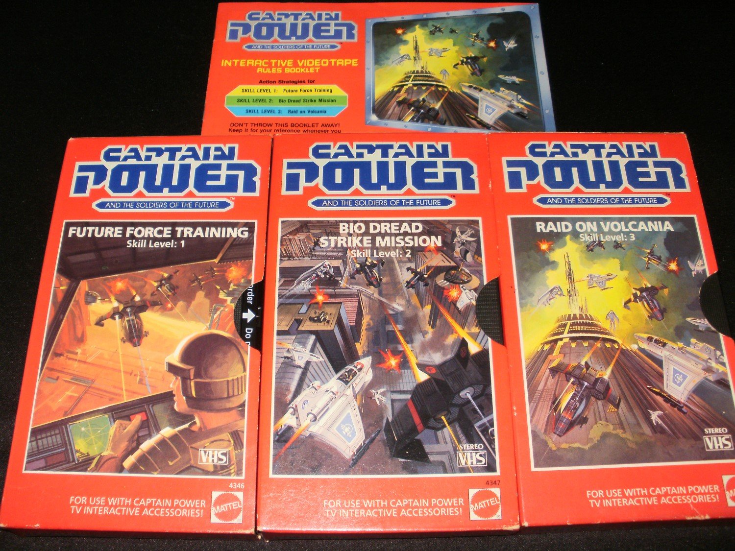 Captain Power VHS Set - 1987 Mattel - Captain Power TV Interactive System