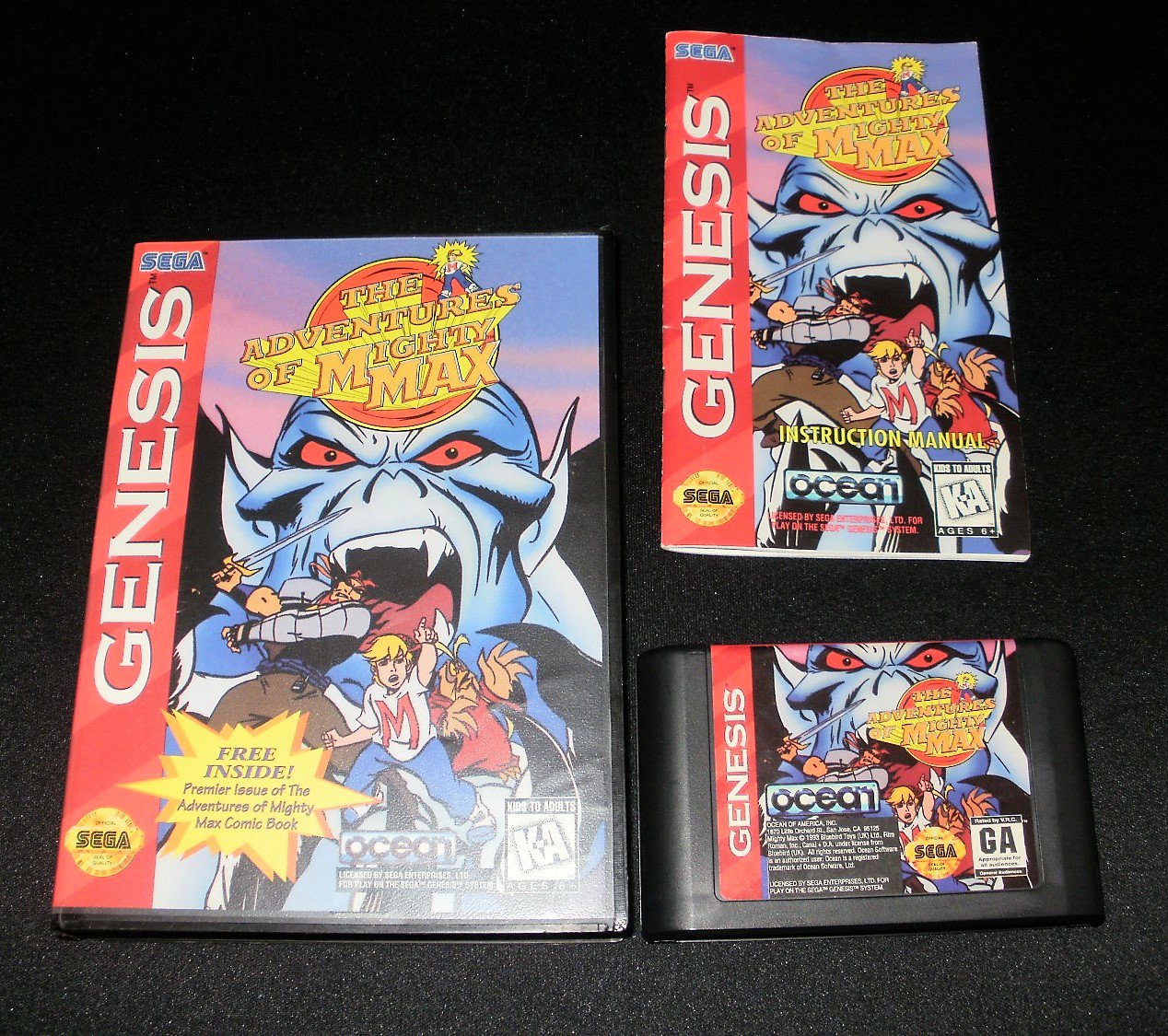 Adventures of Mighty Max - Sega Genesis - Complete CIB - ESRB Rerelease
