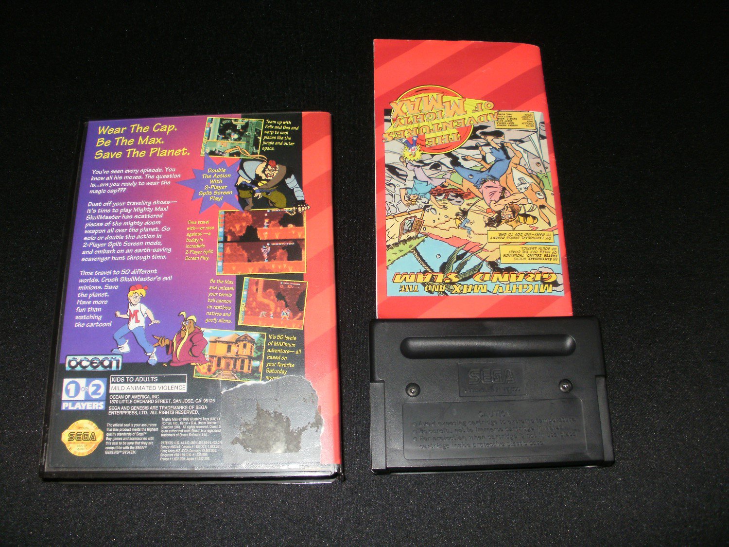 Adventures of Mighty Max - Sega Genesis - Complete CIB - ESRB Rerelease