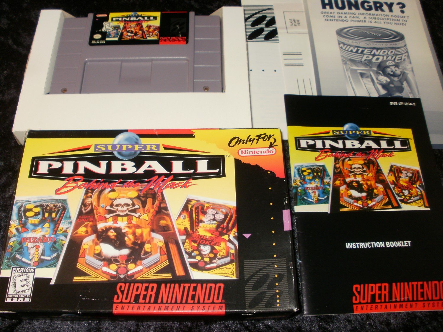Super Pinball Behind the Mask - SNES Super Nintendo - Complete CIB