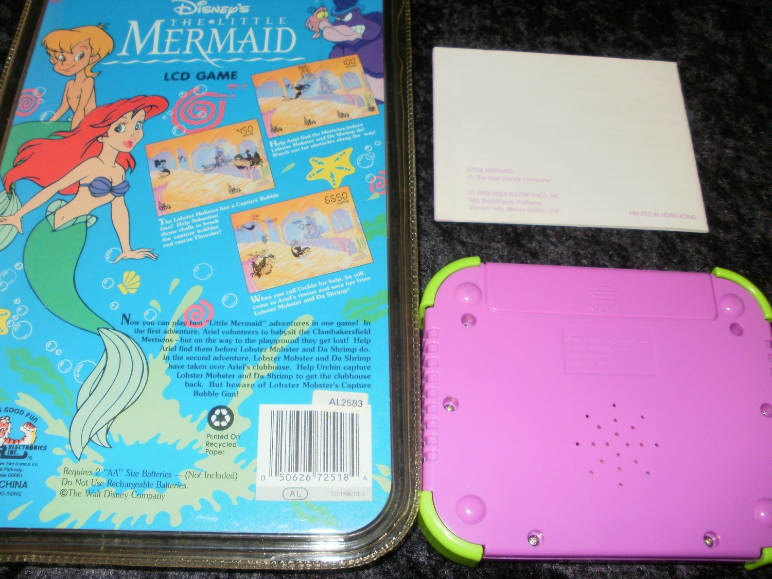 Disney's The Little Mermaid - Vintage Handheld - Tiger Electronics 1993 ...