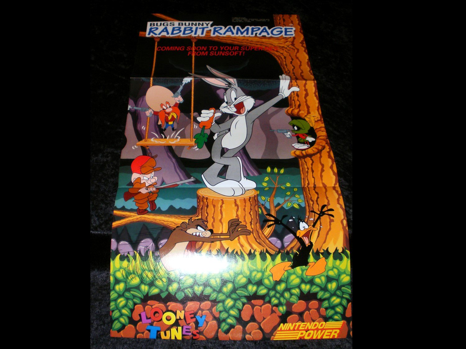 Bugs Bunny Rabbit Rampage Poster - Nintendo Power January, 1994 - Never ...