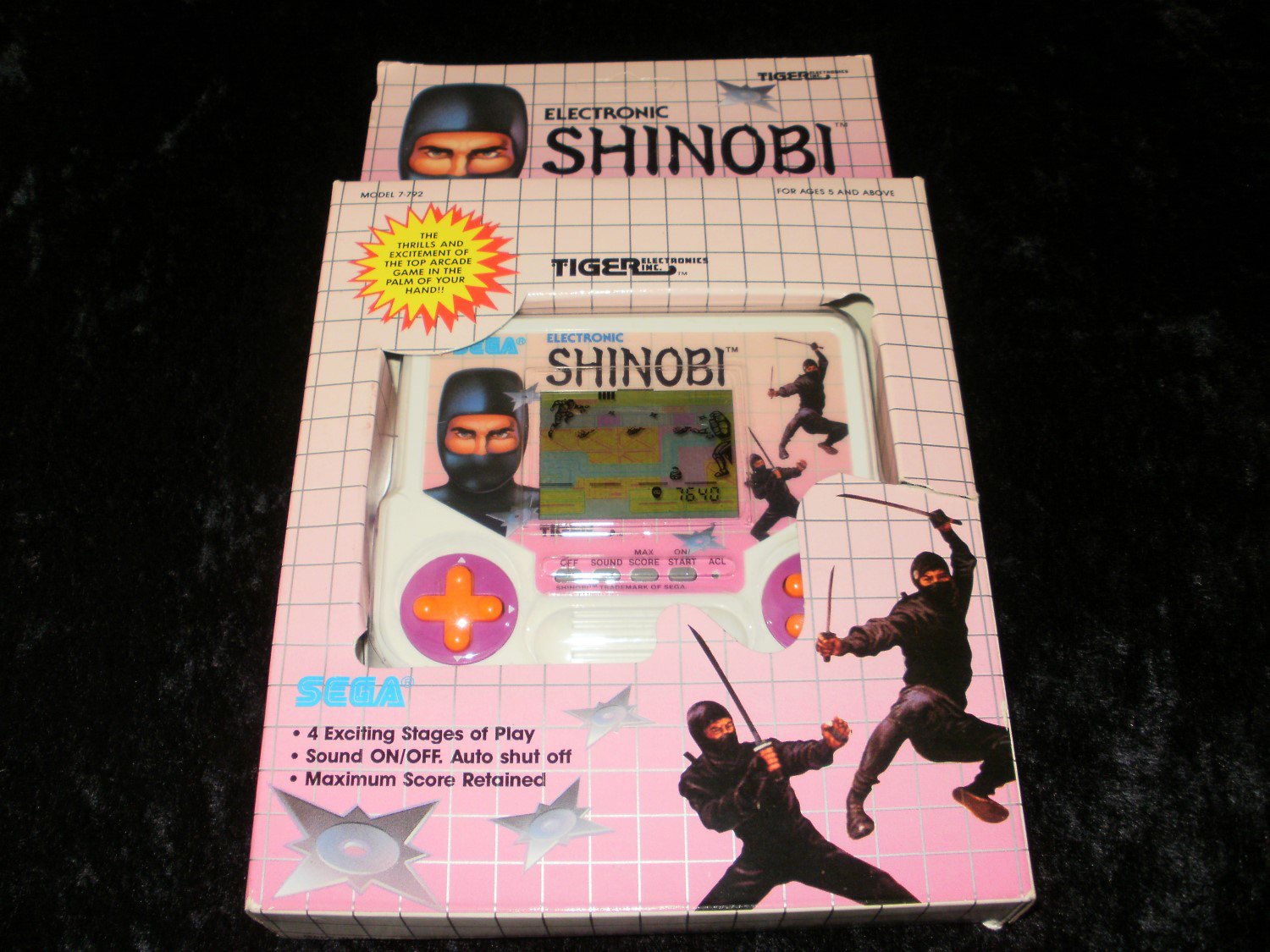 Shinobi - Vintage Handheld - Tiger Electronics 1990 - Complete CIB - Rare