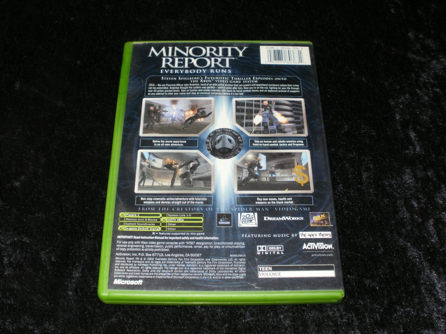 Minority Report Everybody Runs - Xbox - Complete CIB