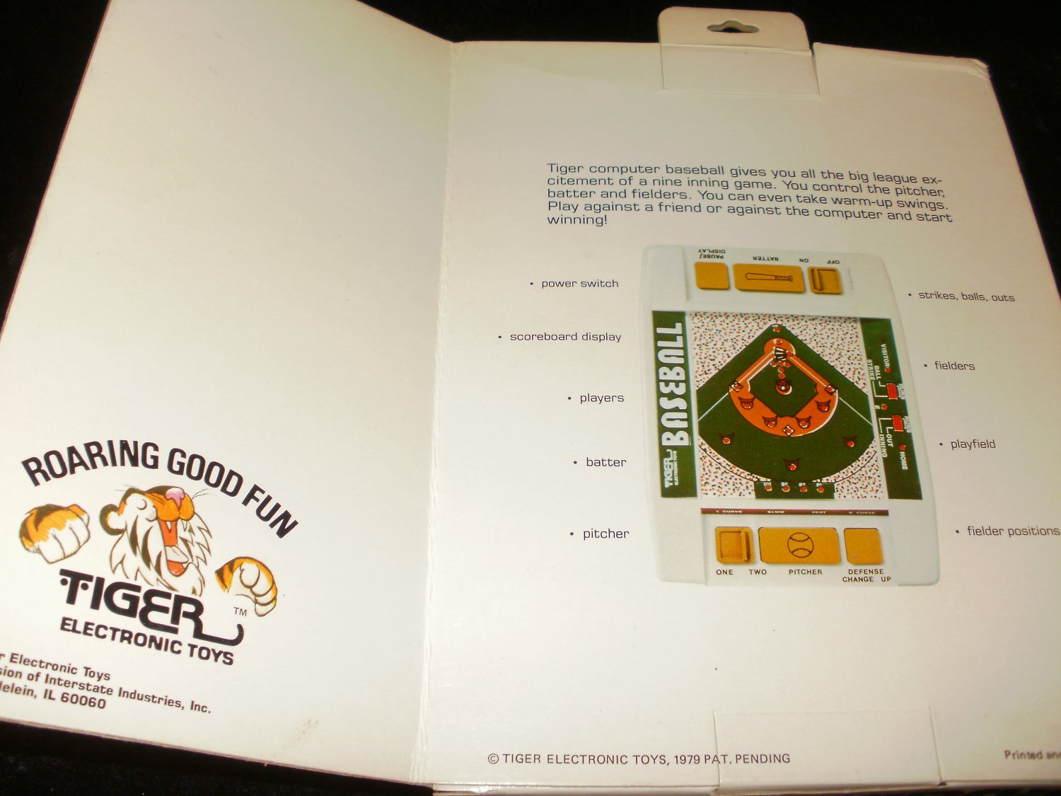 Computer Baseball - Vintage Tabletop - Tiger Electronics 1979 ...