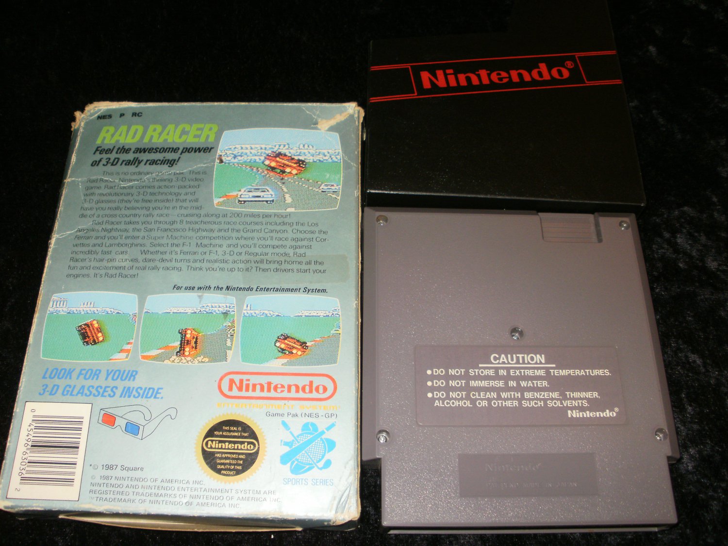 Rad Racer - Nintendo NES - With Box and Cartridge Sleeve