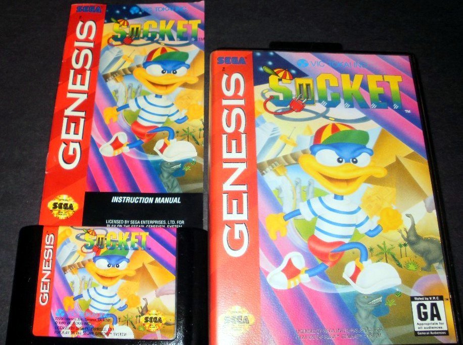Socket - Sega Genesis - Complete CIB - Rare
