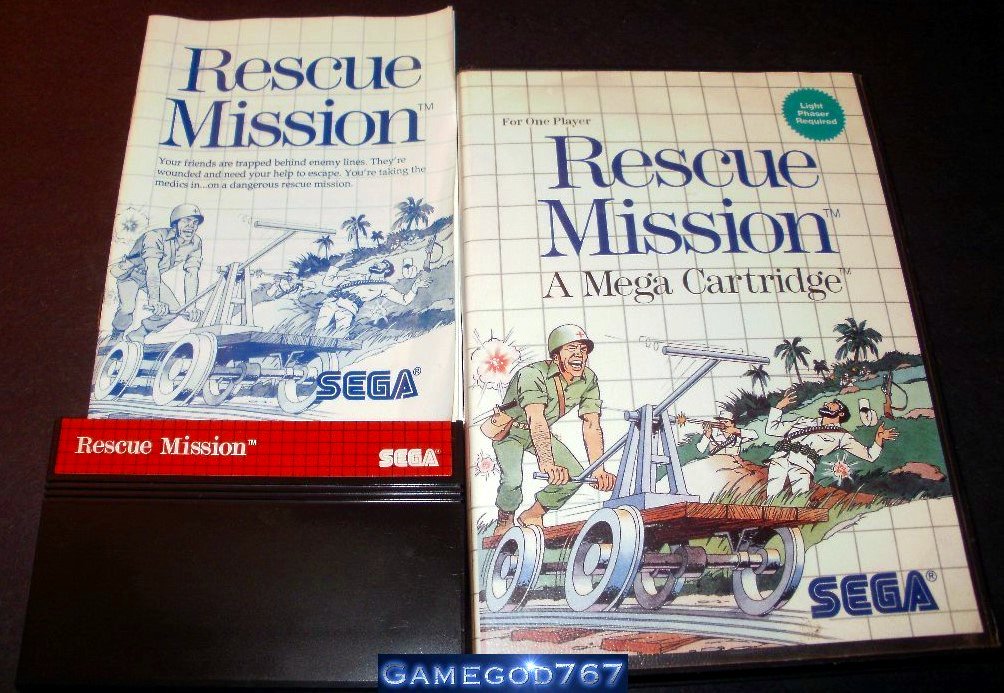 Rescue Mission Sega Master System Complete Cib