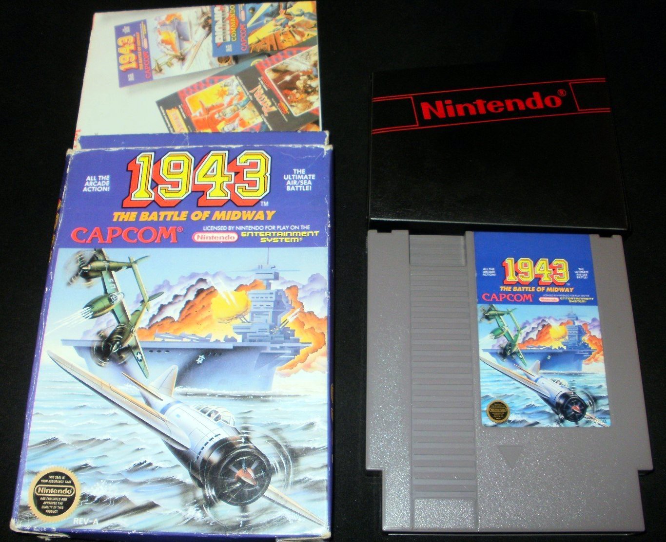 1943 - Nintendo NES - With Box & Poster - 1988 Round Seal Version